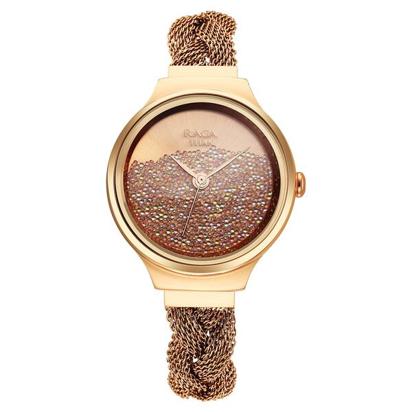 Buy Online Titan Raga Delight Quartz Analog Rose Gold Round Dial Rose ...