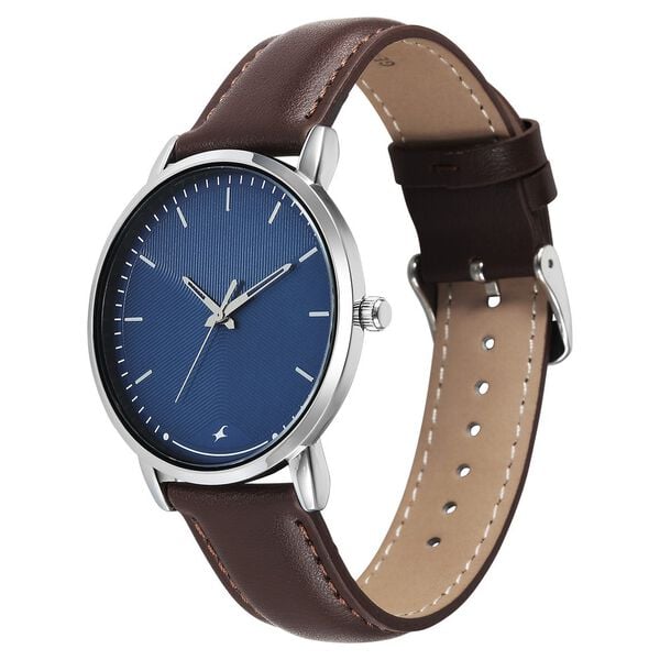Buy Online Fastrack Stunners Quartz Analog Blue Dial Blue Leather Strap ...