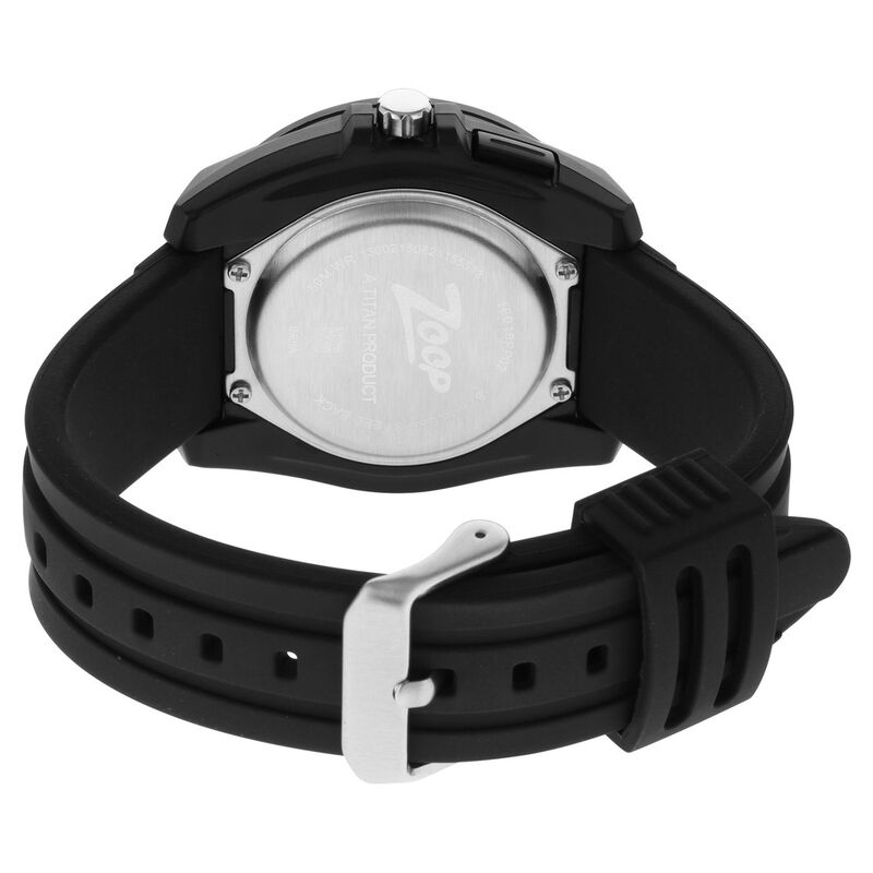 Buy Online Zoop By Titan Quartz Analog Black Dial Silicone Strap Watch ...