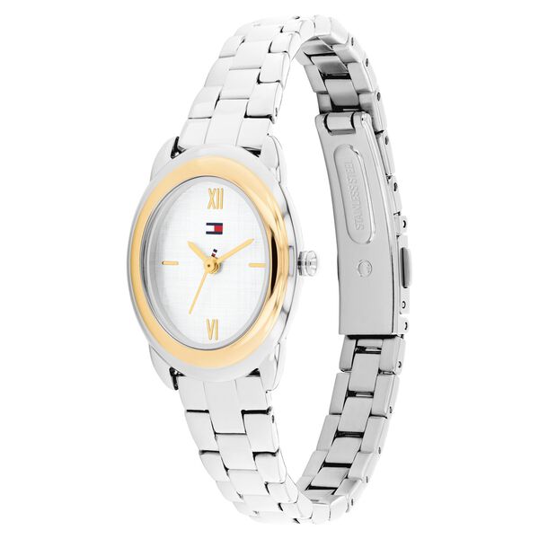 Buy Online Tommy Hilfiger Quartz Analog White Dial Silver Stainless ...