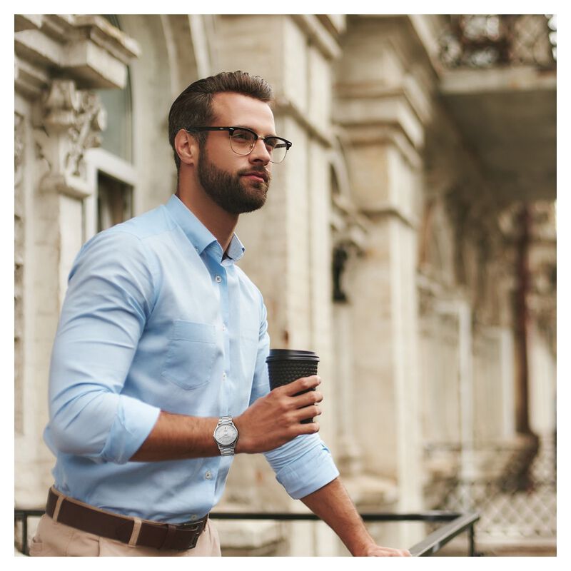 Buy Online Titan Quartz Analog with Date Silver Dial Stainless Steel ...