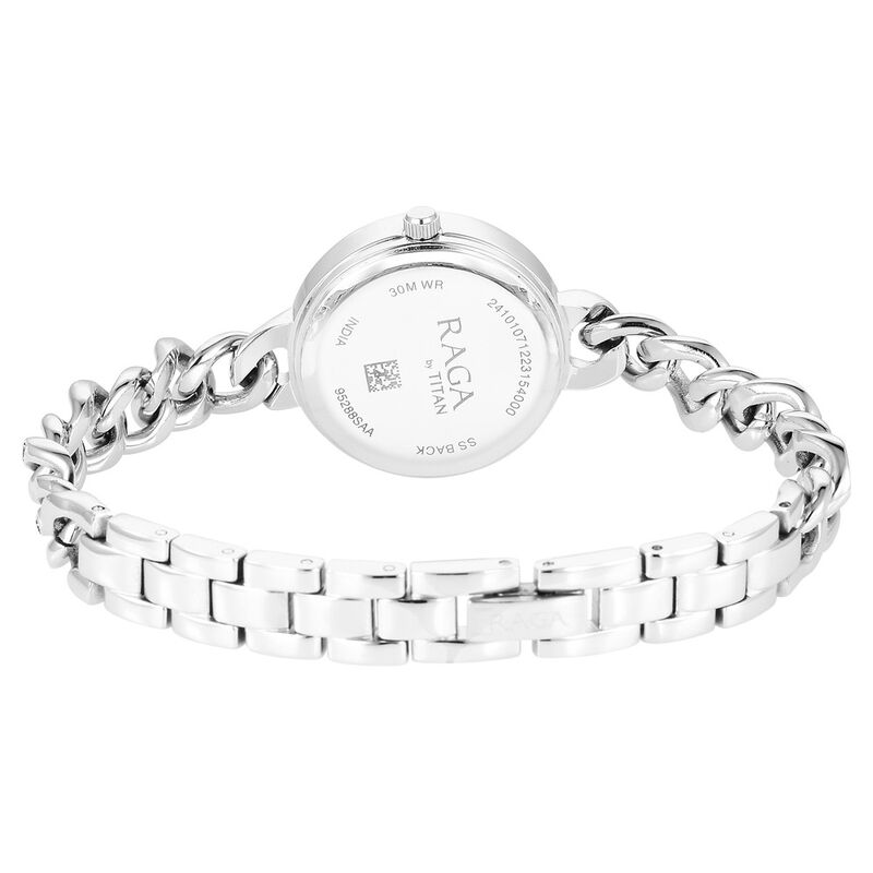 Buy Online Titan Raga Showstopper Quartz Analog Silver Dial Metal Strap ...