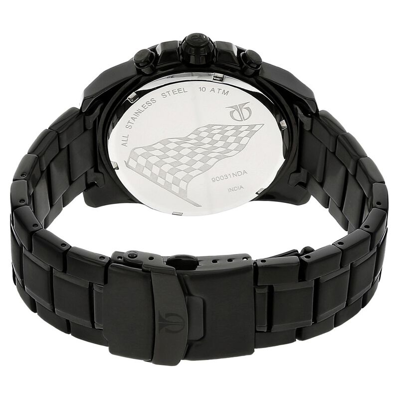 Buy Online Titan Quartz Chronograph Black Dial Stainless Steel Strap ...