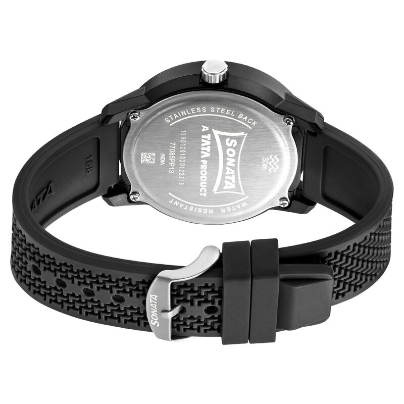 Buy Online Sonata Quartz Analog PU Strap Watch for Men - np77085pp13w ...