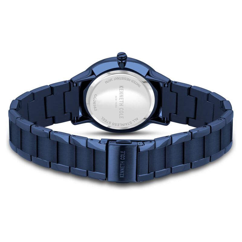 Buy Online Kenneth Cole Quartz Analog Blue Dial Stainless Steel Strap ...