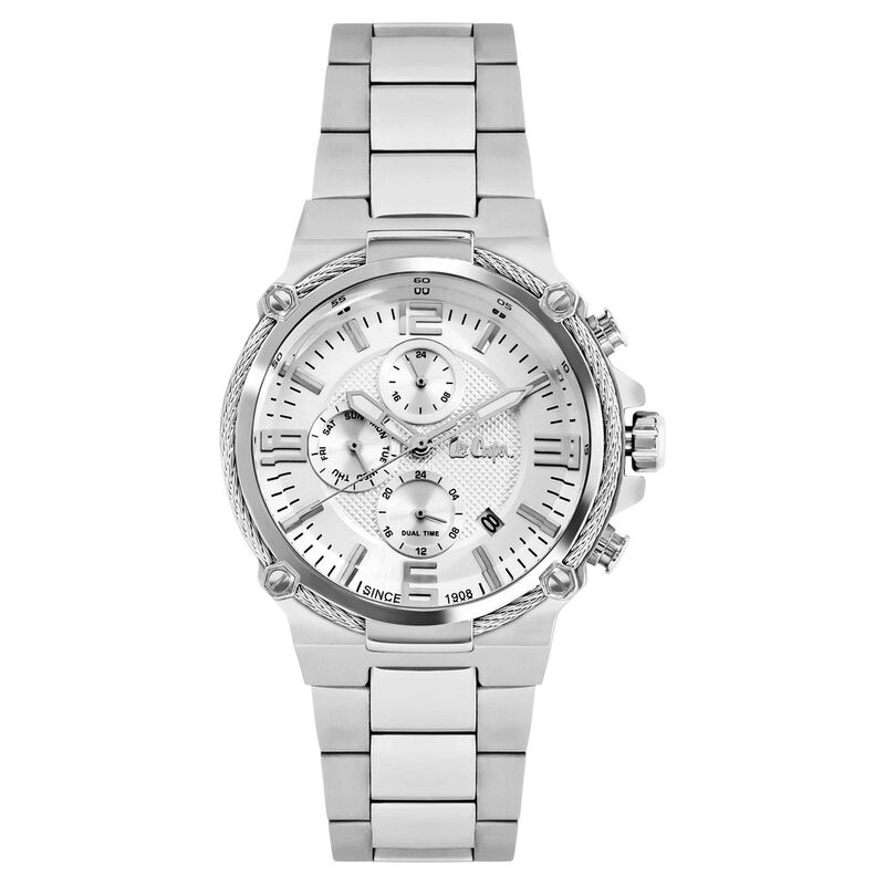 Buy Online Lee Cooper Quartz Multifunction Silver Dial Stainless Steel ...