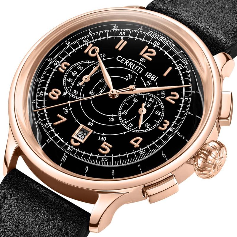 Buy Online Cerruti 1881 Quartz Chronograph Black Dial Stainless Steel ...