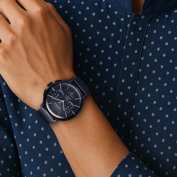 Buy Online Titan Light leathers Multifunction Anthracite Dial Stainless ...