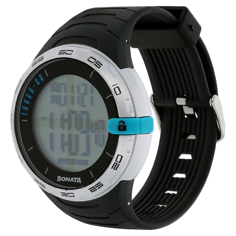 Buy Online SF Digital Dial Plastic Strap Watch for Men - 77041pp01 | Titan