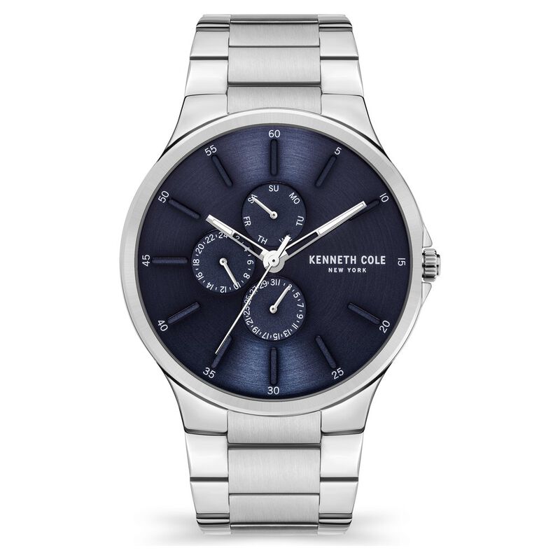Buy Online Kenneth Cole Blue Dial Stainless Steel Strap Watch For Men ...