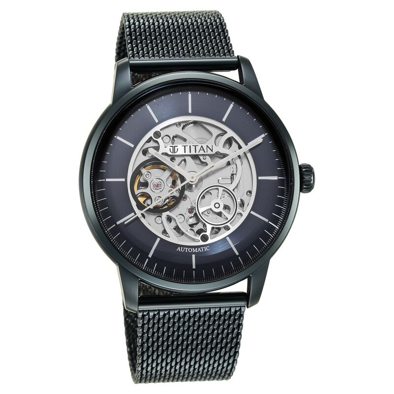 Buy Online Titan Mechanical Blue Dial Automatic watch for Men with ...