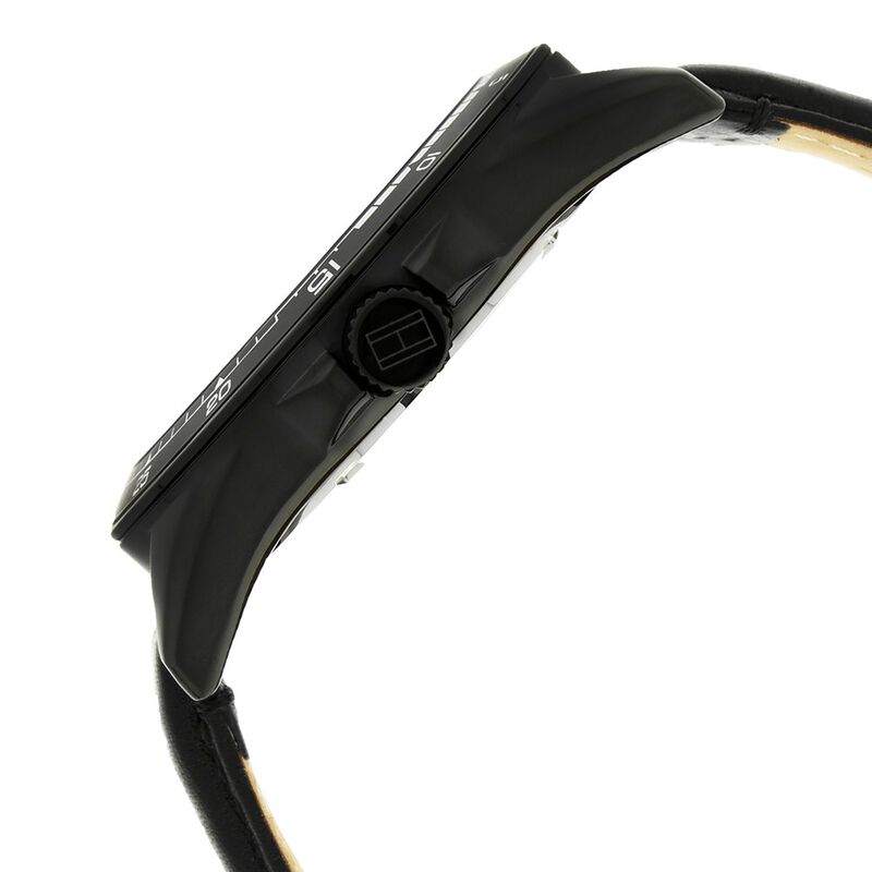 Buy Online Tommy Hilfiger Quartz Multifunction Blue Dial Leather Strap ...