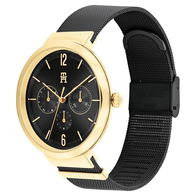 Buy Online Tommy Hilfiger Quartz Analog Black Dial Stainless Steel ...