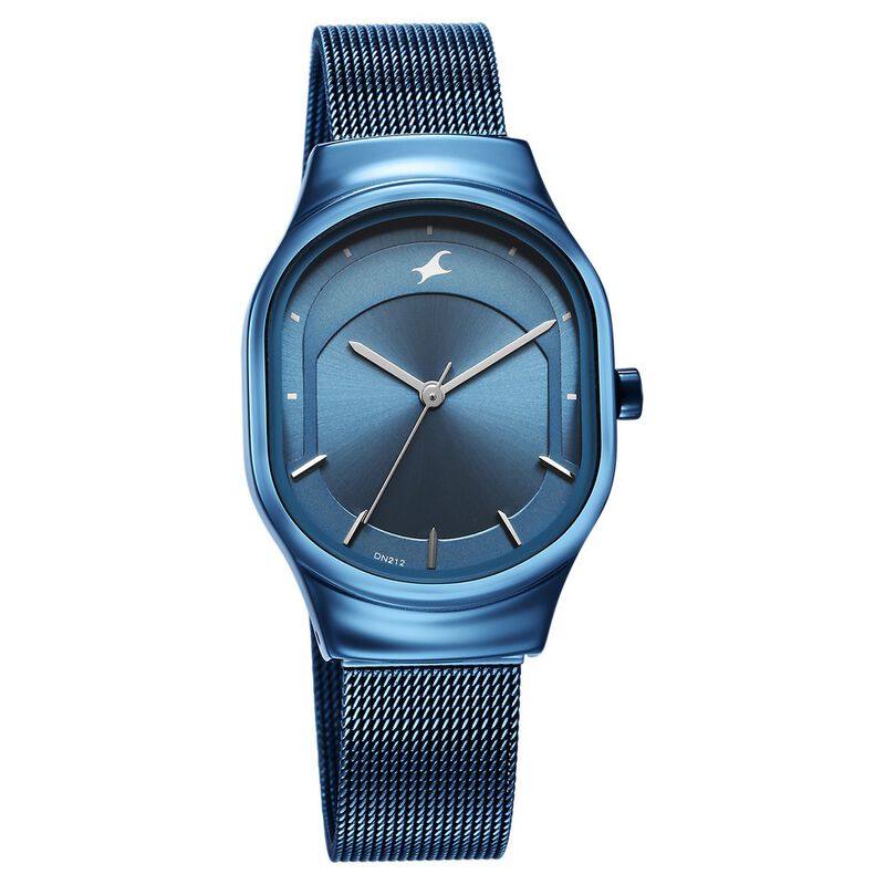 Buy Online Fastrack Snob X Blue Dial Stainless Steel Strap Watch for Girls - ns6283qm01 | Titan