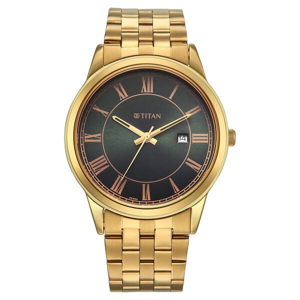 Buy Online Titan Karishma Festive Analog with Light Gold Dial Yellow ...