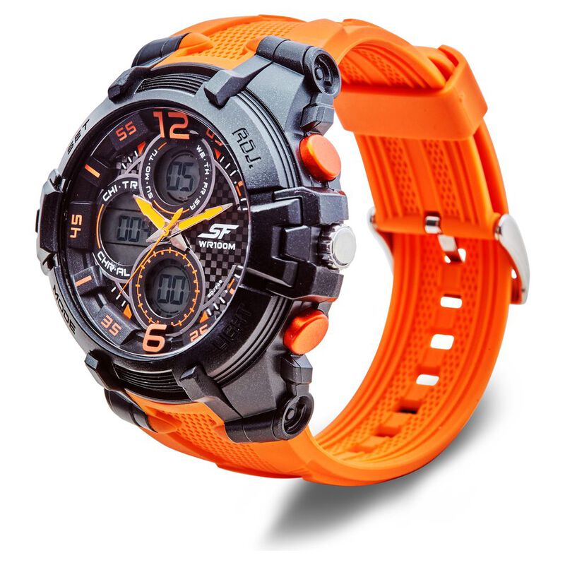 Buy Online SF Nitro Quartz Analog Digital Dial PU Strap Watch for Men ...