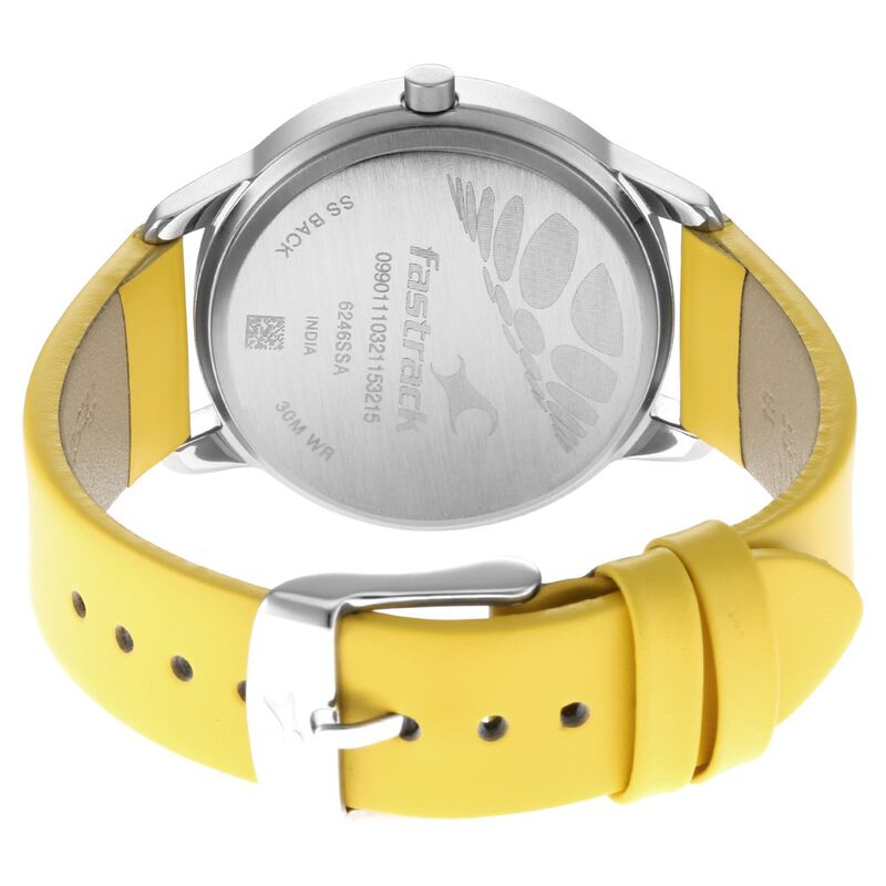 Buy Online Fastrack Wear Your Look Quartz Analog Grey Dial Leather ...
