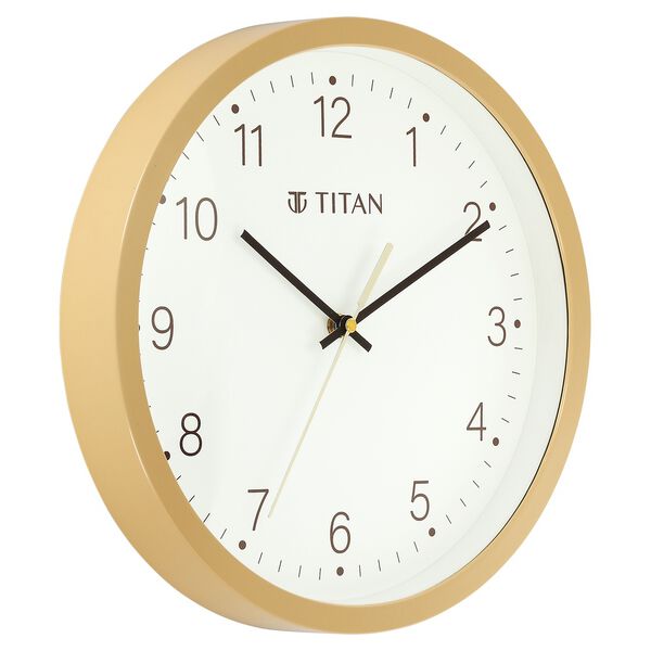 Buy Online Titan Classic Quartz Analog White Dial Wall Clock With ...