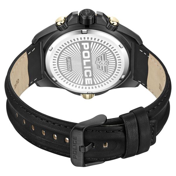 Buy Online Police Quartz Multifunction Black Leather Strap for Men ...