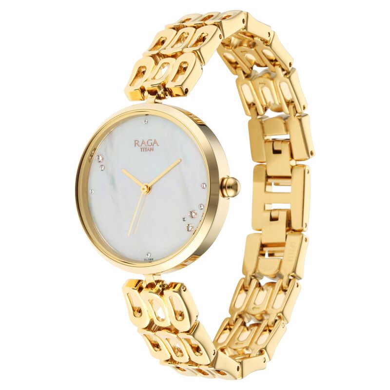 Buy Online Titan Raga Chic Mother Of Pearl Dial Women Watch With Metal ...
