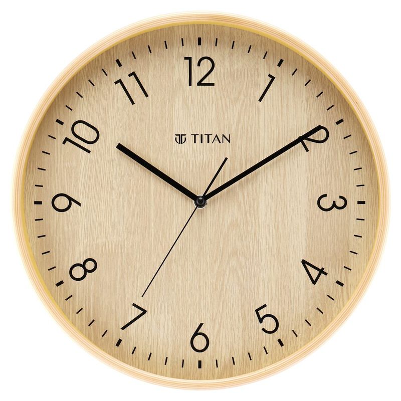 Buy Online Titan Wooden Wall Clock with Dark Brown Dial - nsw0023wa02a ...
