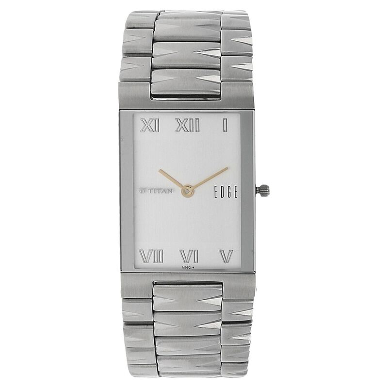 Buy Online Titan Edge White Dial Analogue Metal Strap Watch for Men ...
