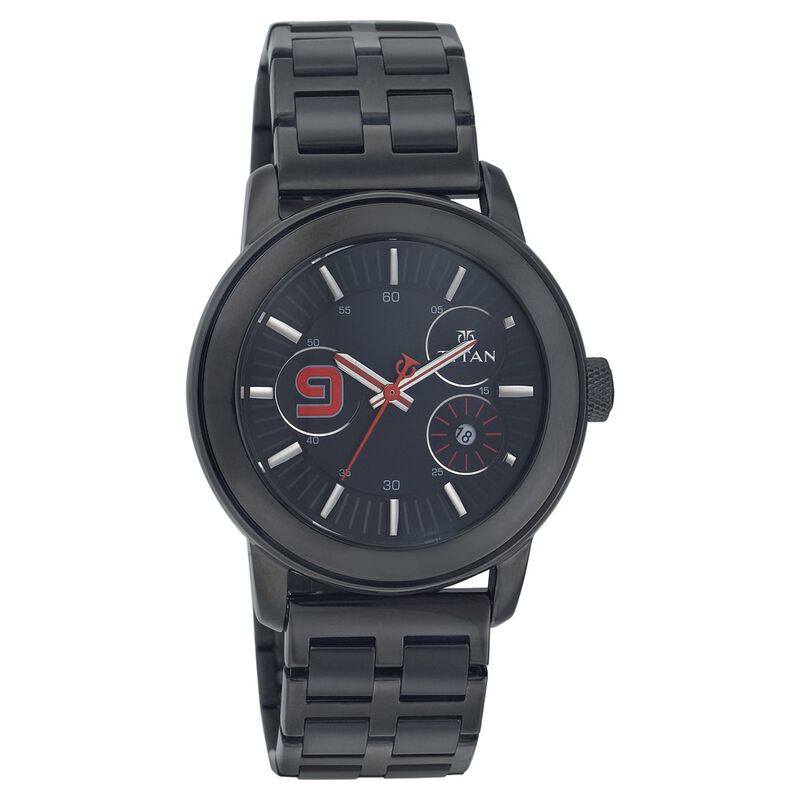 Buy Online Titan Quartz Analog with Date Black Dial Watch for Men ...