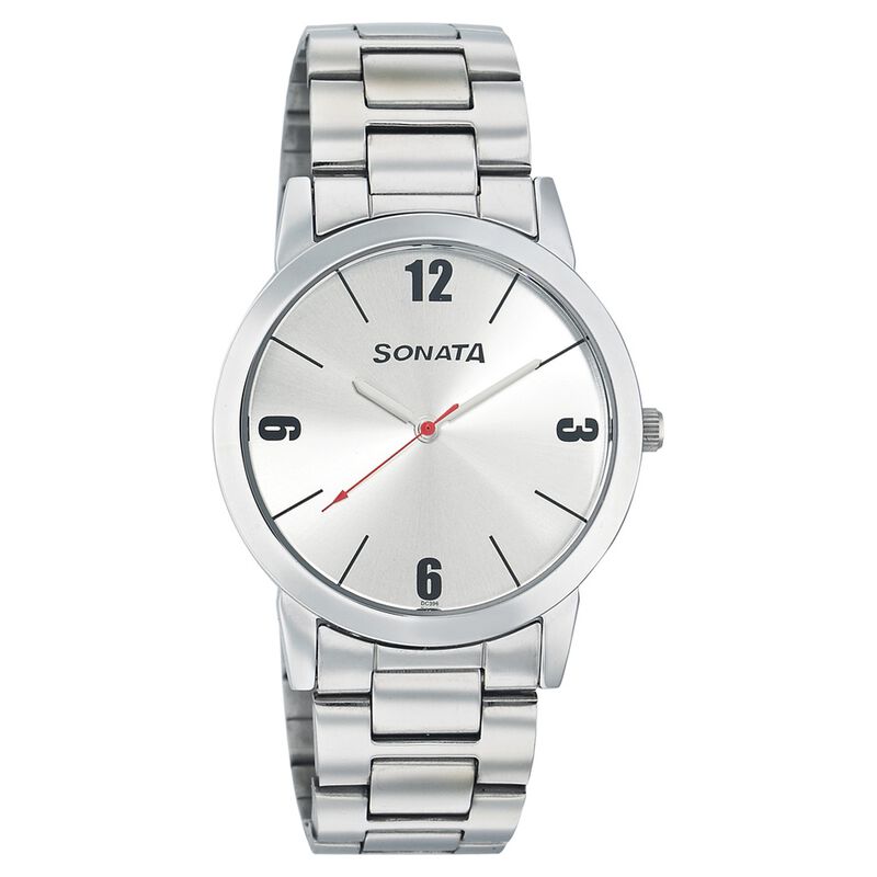 Buy Online Sonata Quartz Analog Silver Dial Strap Watch for Men ...
