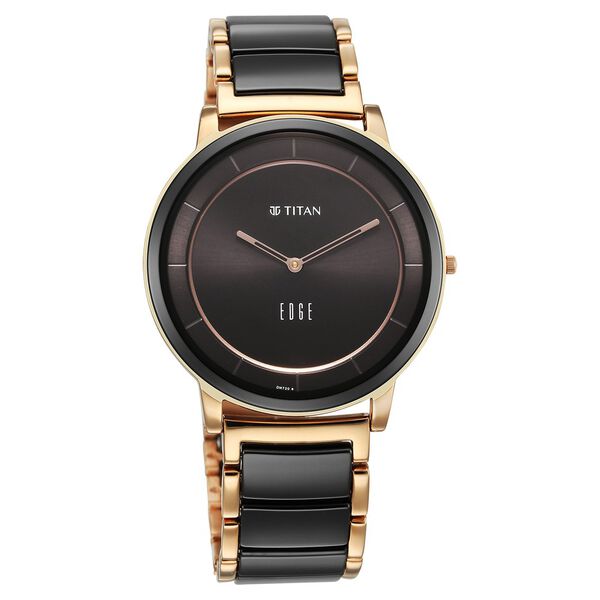 Buy Online Titan Edge Fusion Slim Two-Toned Steel And Ceramic Strap ...