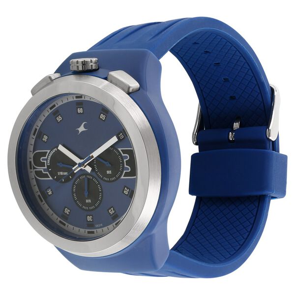 Buy Online Fastrack Quartz Chronograph Blue Dial Plastic Strap Watch ...