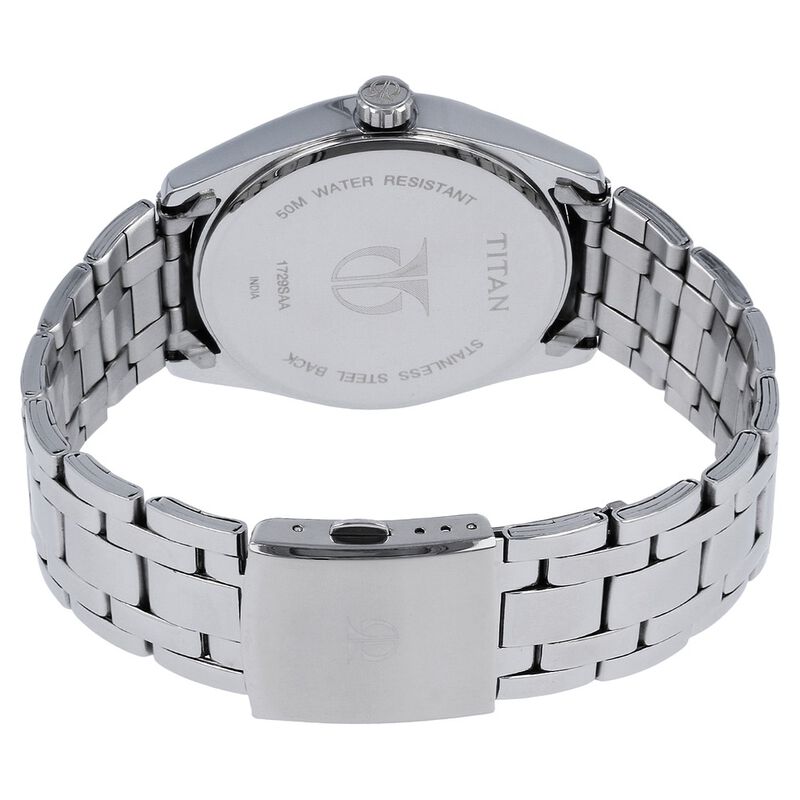 Buy Online Titan Workwear Black Dial Analog Stainless Steel Strap Watch ...