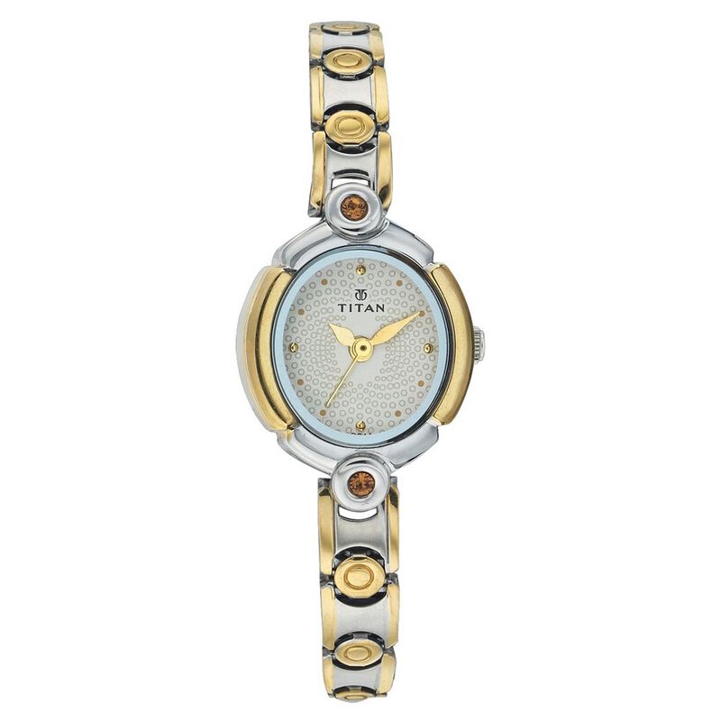 Buy Online Titan Quartz Analog White Dial Watch for Women - nb2467bm01 ...