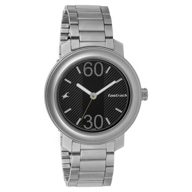 Buy Online Fastrack Quartz Analog Black Dial Stainless Steel Strap ...