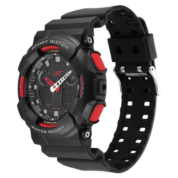 Buy Online SF Vigour Quartz Digital Analog Digital Black Dial With ...