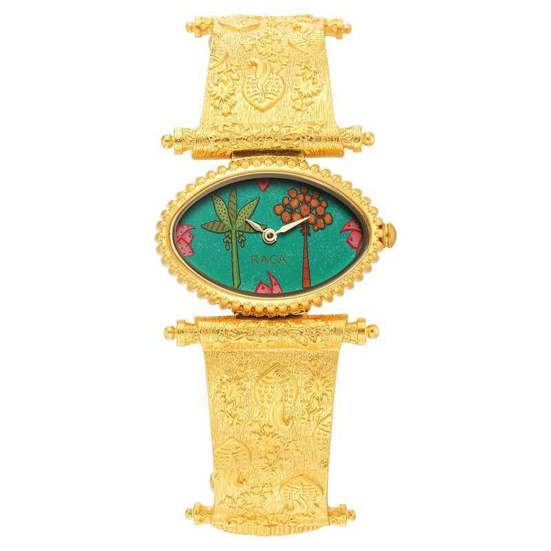 Buy Online Titan Raga X Masaba Green Dial Women Watch With Metal Strap ...