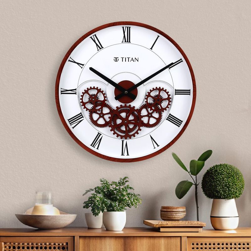 Buy Online Titan Clocks - Gears of Time - Brown - w0115pa02 | Titan
