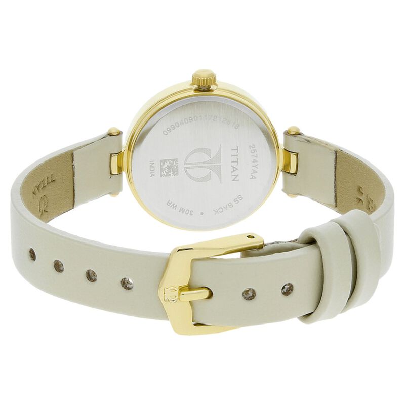 Buy Online Titan Karishma Brown Dial Analog Leather Strap Watch for ...