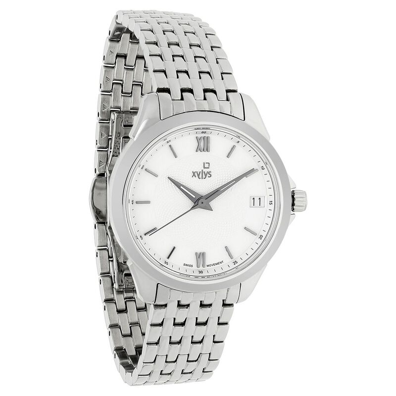 Buy Online Xylys Quartz Analog with Date White Dial Stainless Steel ...