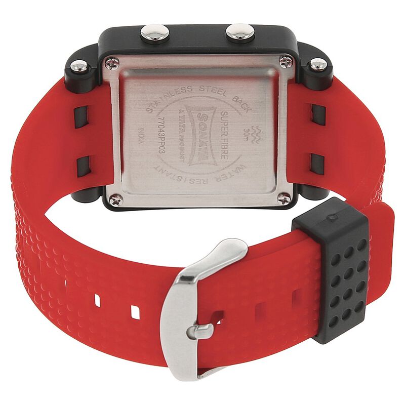 Buy Online SF Digital Dial Red Plastic Strap Watch for Men ...
