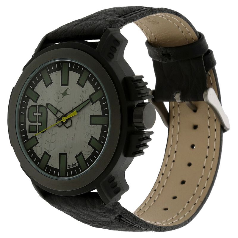 Buy Online Fastrack Quartz Analog Green Dial Leather Strap Watch for ...