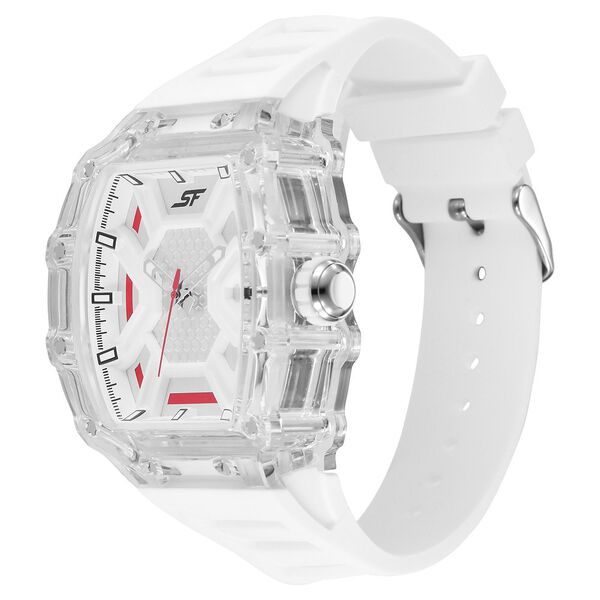 Buy Online SF Maiden Voyage Sport Watch White Dial And Strap with red ...