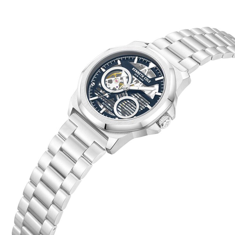 Buy Online Kenneth Cole Automatic Blue dial Stainless Steel Strap Watch ...
