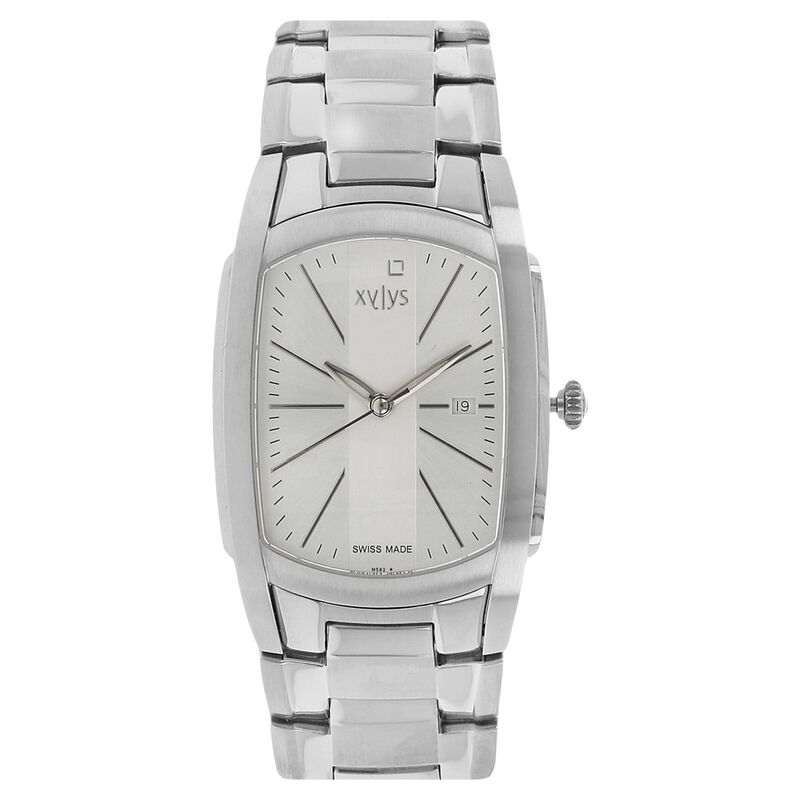 Buy Online Xylys Swiss Analog with Date Silver Stainless Steel Strap ...