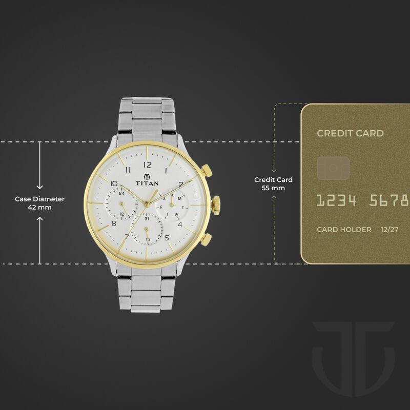 Buy Online Titan White Dial Quartz Multifunction Stainless Steel Strap ...