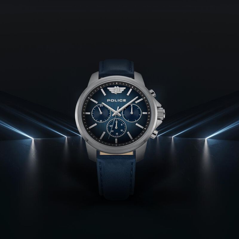 Buy Online Police Blue Dial Quartz Multifunction Watch for Men ...