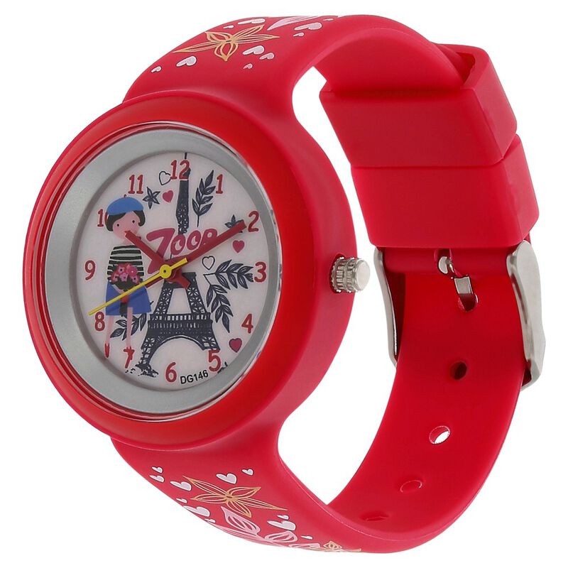 Buy Online Zoop By Titan Quartz Analog White Dial PU Strap Watch for ...