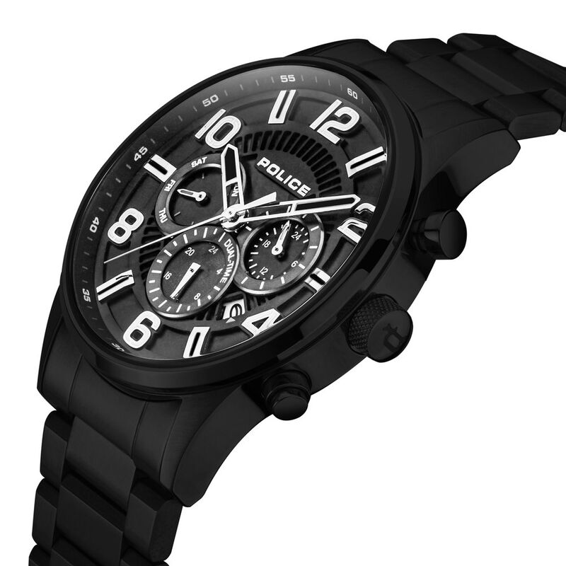 Buy Online Police Black Dial Black Strap Multifunction Watch for Men ...