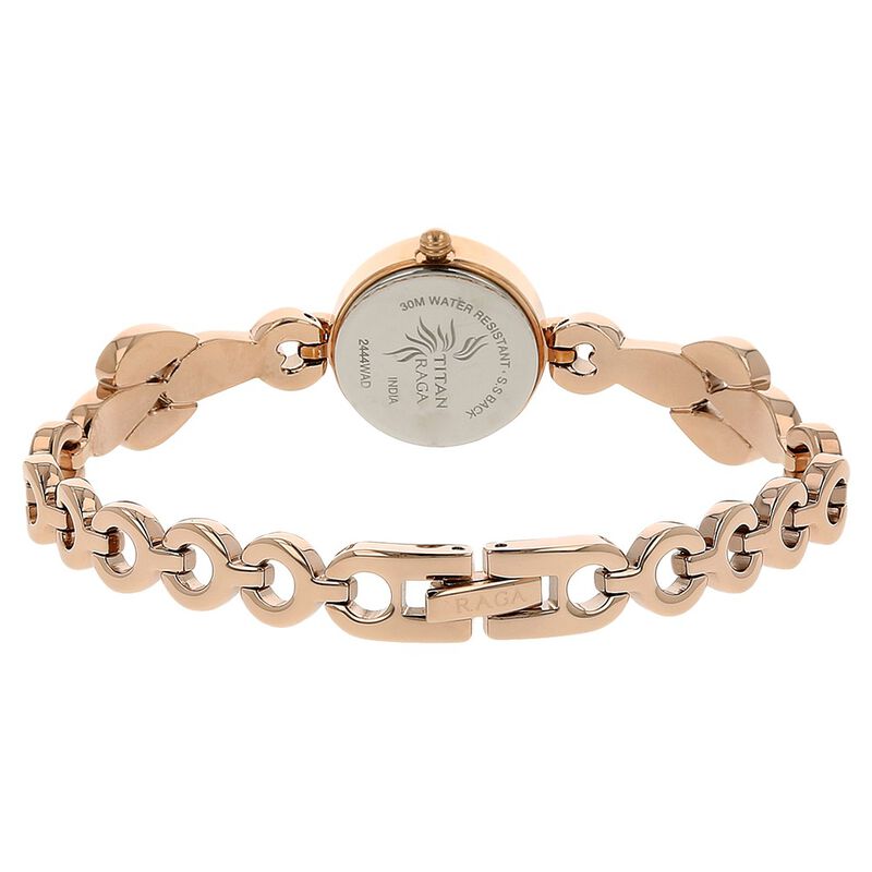 Buy Online Titan Raga Rose Gold Dial Analog Metal Strap watch for Women ...