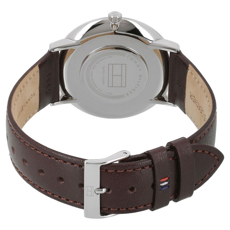 Buy Online Tommy Hilfiger Quartz Analog Grey Dial Leather Strap Watch ...