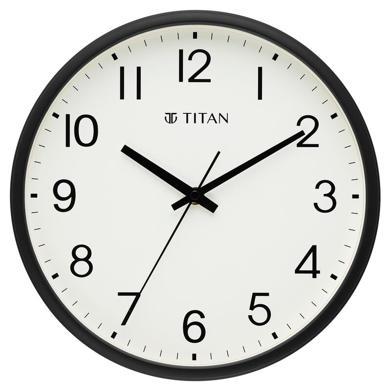 Buy Online Titan Classic Black Clock with Silent Sweep Technology 28 x ...